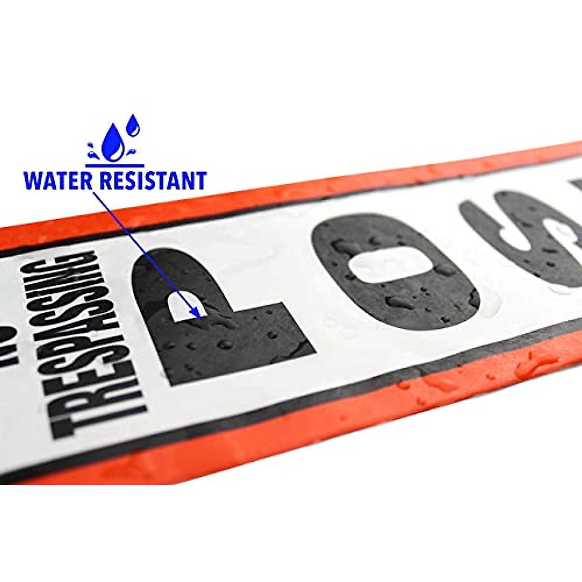 WristCo Posted Sign Orange No Trespassing for outdoors - 4" x 20" 100 per Roll - weatherproof tear-resistant Tyvek high visibility for warning hunting fishing trapping