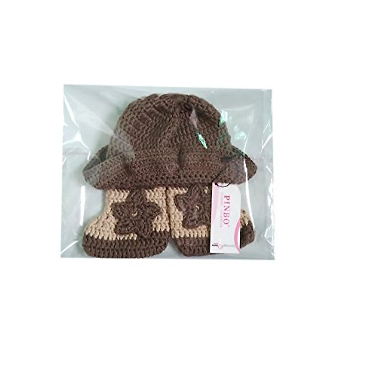 Pinbo® Baby Boys Photography Prop Crochet Knitted Cowboy Hat shoes