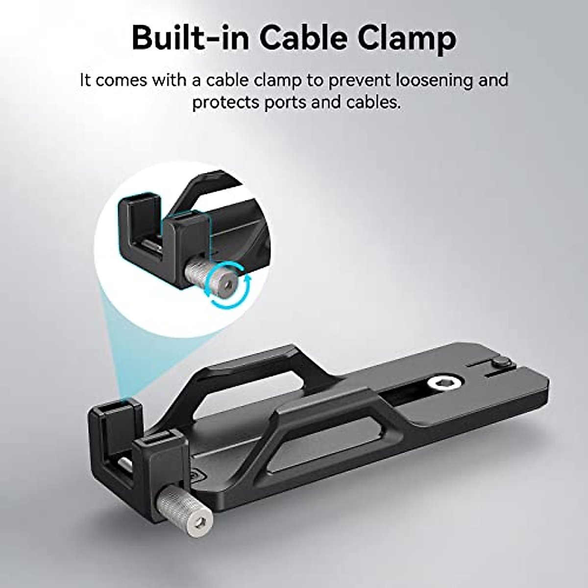 SMALLRIG Quick Release Baseplate for M.2 SSD Enclosure with Quick Drop-in Locking Design and Two 1/4"-20 Screws - 3478