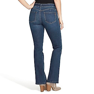 Vintage America Blues womens F'ab Body Sculpt Boot Cut Denim Jeans, Moon Lit, 2 US