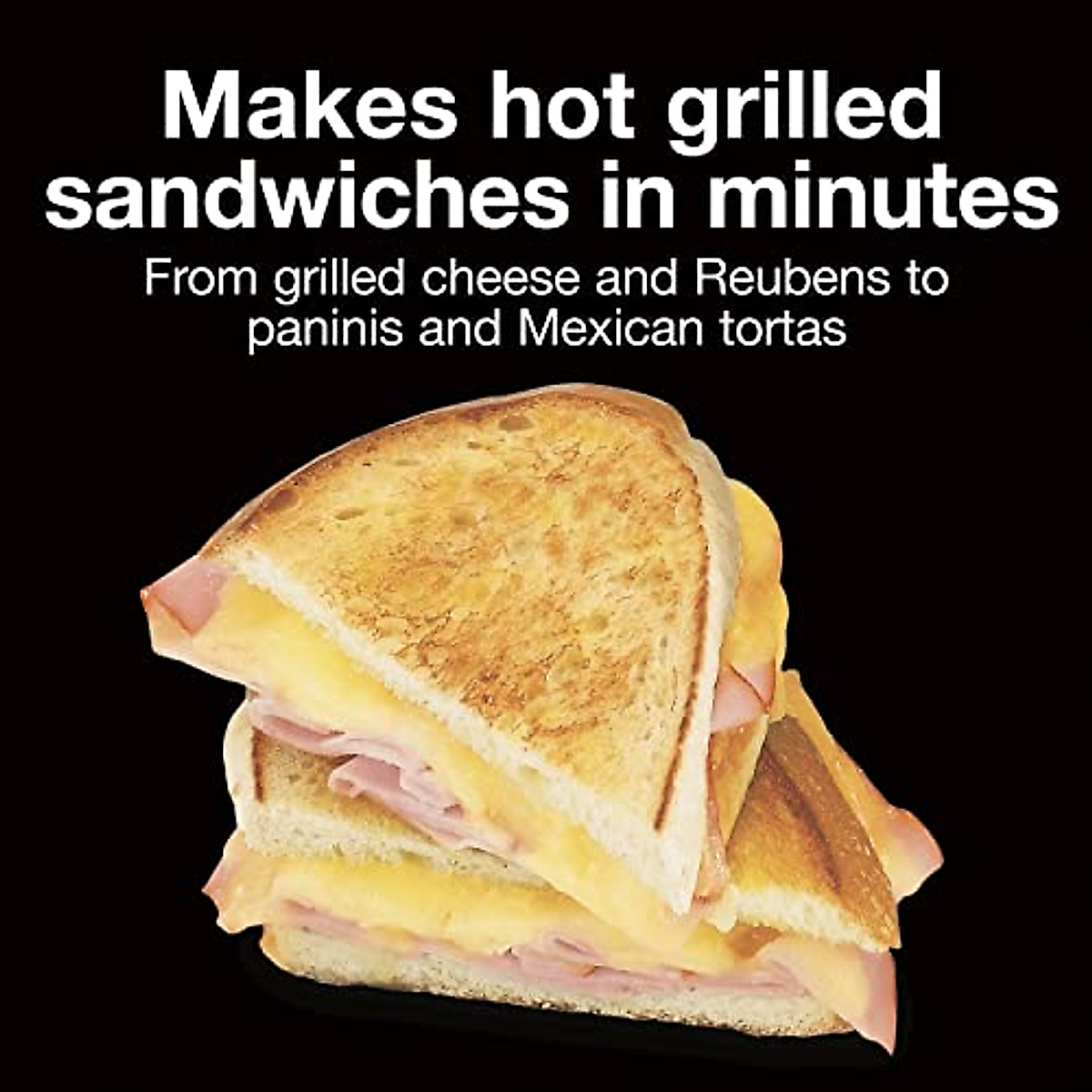 Proctor Silex Deluxe Hot Sandwich Maker, Nonstick Plates, Stainless Steel (25415)