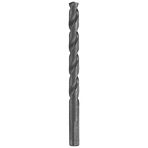 BOSCH BL2151 1-Piece 3/8 In. x 5 In. Fractional Jobber Black Oxide Drill Bit for Applications in Light-Gauge Metal, Wood, Plastic