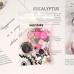 Honbay 30PCS Slime Charms, Assorted Flatback Resin Slime Beads for Scrapbooking, Hair Clip, DIY Crafts, etc (Candy)