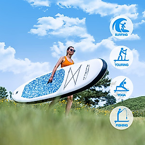 FEATH-R-LITE Inflatable Stand Up Paddle Board 10'x30''x6'' Ultra-Light (16.7lbs) SUP with Paddleboard Accessories