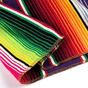 Airooglee Mexican Table Runner 4Pack 14 x 84 Inches Fiesta Mexican Theme Party Decoration for Cinco de Mayo Fiesta Party Serape Zarape Table Runner