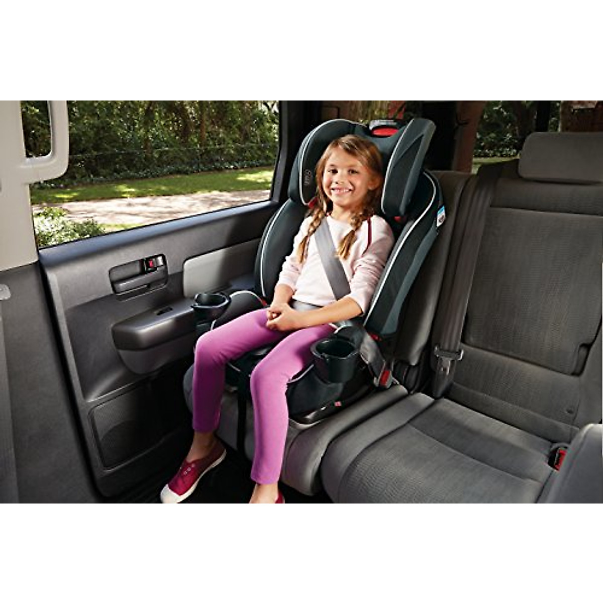 Graco Slimfit 3 in 1 Car Seat | Slim & Comfy Design Saves Space in Your Back Seat, Darcie