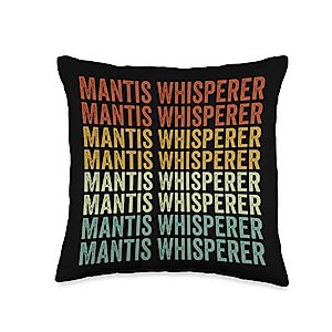 Mantis Gifts Whisperer Praying Mantis Throw Pillow, 16x16, Multicolor