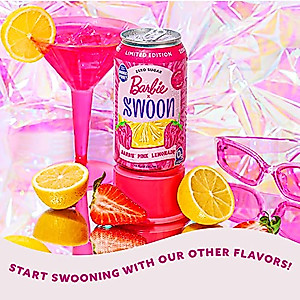 Swoon Barbie™ Pink Lemonade - Sugar Free Lemonade Low Carb, Paleo-Friendly, Gluten-Free Keto Drink - Strawberry Lemonade Made with 100% Natural Lemon Juice Concentrate - 12 Fl Oz (Pack of 12)