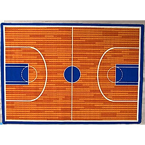 Basketball Court Sports Area Rug Rugs Carpet for Living Room Bedroom (3 Feet X 5 Feet)