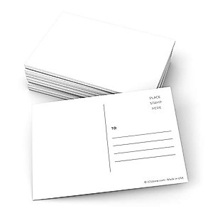 321Done Small Blank Postcards, White (Set of 50) Made in USA - 3.5x5 inches - USPS Post Office Mail Compliant Plain Empty Addressing Mailing, Create Your Own for Kids, Thick Heavy Duty Index Cards