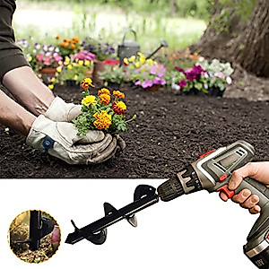 defutay Power Planter Auger Drill Bit Extension, Shaft Drill Planter, Bulb & Bedding Plant Auger, Easy Planter Garden Auger - Auger Digging Tool for Dirt, Clay, Soil and Sand (1PC)