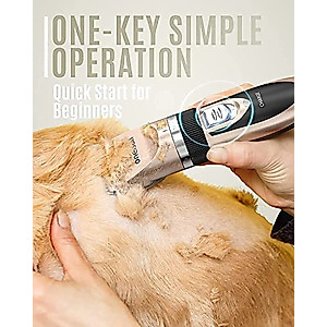 oneisall Dog Shaver Clippers Low Noise Rechargeable Cordless Electric Quiet Hair Clippers Set for Dogs Cats Pets