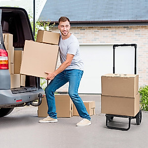 KEDSUM 2 in 1 Shopping Cart for Groceries, 330 lbs Luggage Cart, Portable Utility Shopping Cart with Wheels, Heavy Duty Grocery Cart, Dolly with a Black Removable Waterproof Bag for Moving, Camping