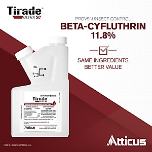 Tirade Ultra SC Insecticide by Atticus - Compare to The Leading Brand - Beta-Cyfluthrin Pest Control for Indoor and Outdoor Use (240 ML)