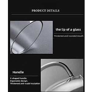 MAQQL Clear Glass Mug with Handle, Clear Handle/16 oz, High Borosilicate Glass Mug for Large Glass Coffee Mugs with Handle, Drinking Mugs with Handle, or as a gift!