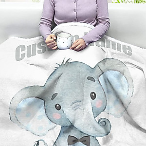 bonim Customized Baby Blanket with Name Personalized Baby Blanket Personalized Baby Blankets for Boys Best Gift for Baby Custom Throw Blanket for Couch/Bed 30"x40"