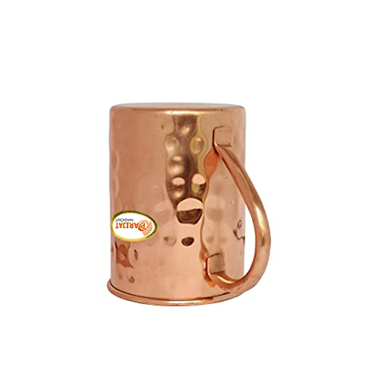 PARIJAT HANDICRAFT Handcrafted Hammered Classic Copper Moscow Mule Mugs Solid Pure Copper Unlined Mug Cup Capacity 16 Ounce