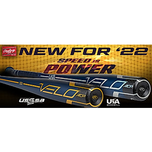 Rawlings 2022 Velo ACP USSSA Baseball Bat | -10 | Hybrid | 29 inch | UT1V10
