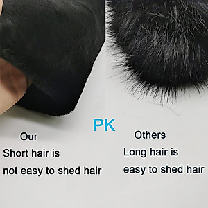 Wed2BB Faux Fur Hand Muffs Women Warm Faux Fur Muffs Black