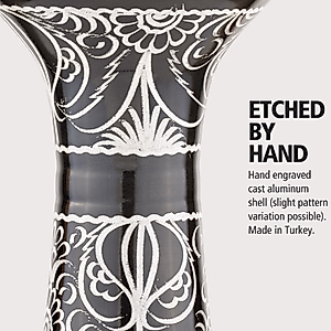 Meinl Percussion Darbuka Egyptian Goblet Drum, Hand Engraved — Made in Turkey — Synthetic Head, 2-Year Warranty (HE-122)