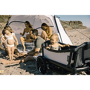 Veer Family Basecamp Recreational Pop-Up Tent | Premium Trail Rated Beach Tent or Camp Shelter for Adults and Kids | Water Resistant UPF50 Protective Coating | Portable with Easy Set Up and Take Down