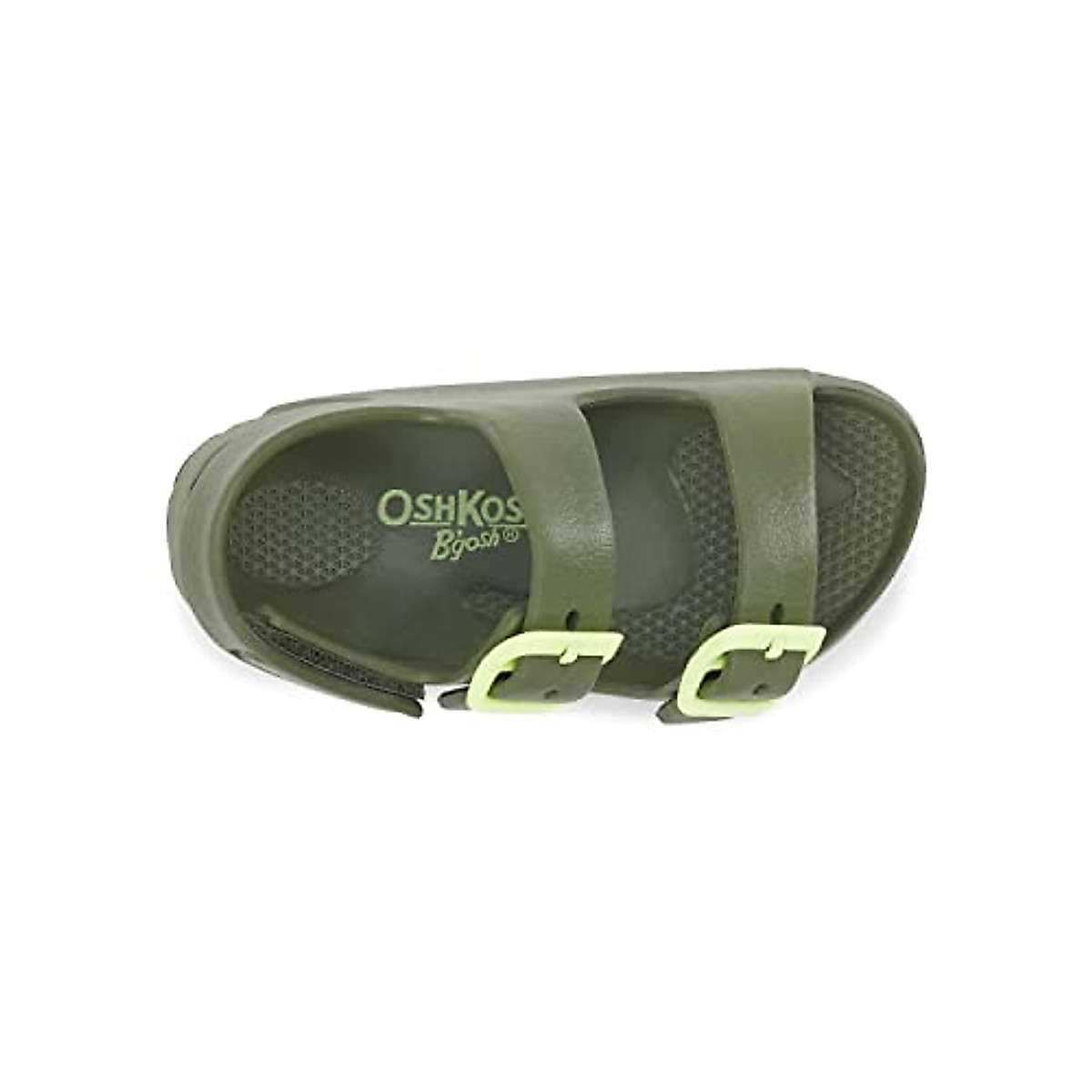 OshKosh B'Gosh Boy's Rivar Sandal, Olive/Lime, 7 Toddler