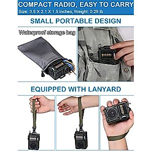 ZHIWHIS Shortwave Radio, Bluetooth Speakers with Sleep Timer, Weather AM FM SW Radios with NOAA Alerts, Retro Analog Tuner with Preset, Rechargeable MP3 Player with 6 EQ Support MicroSD Card ZWS-700