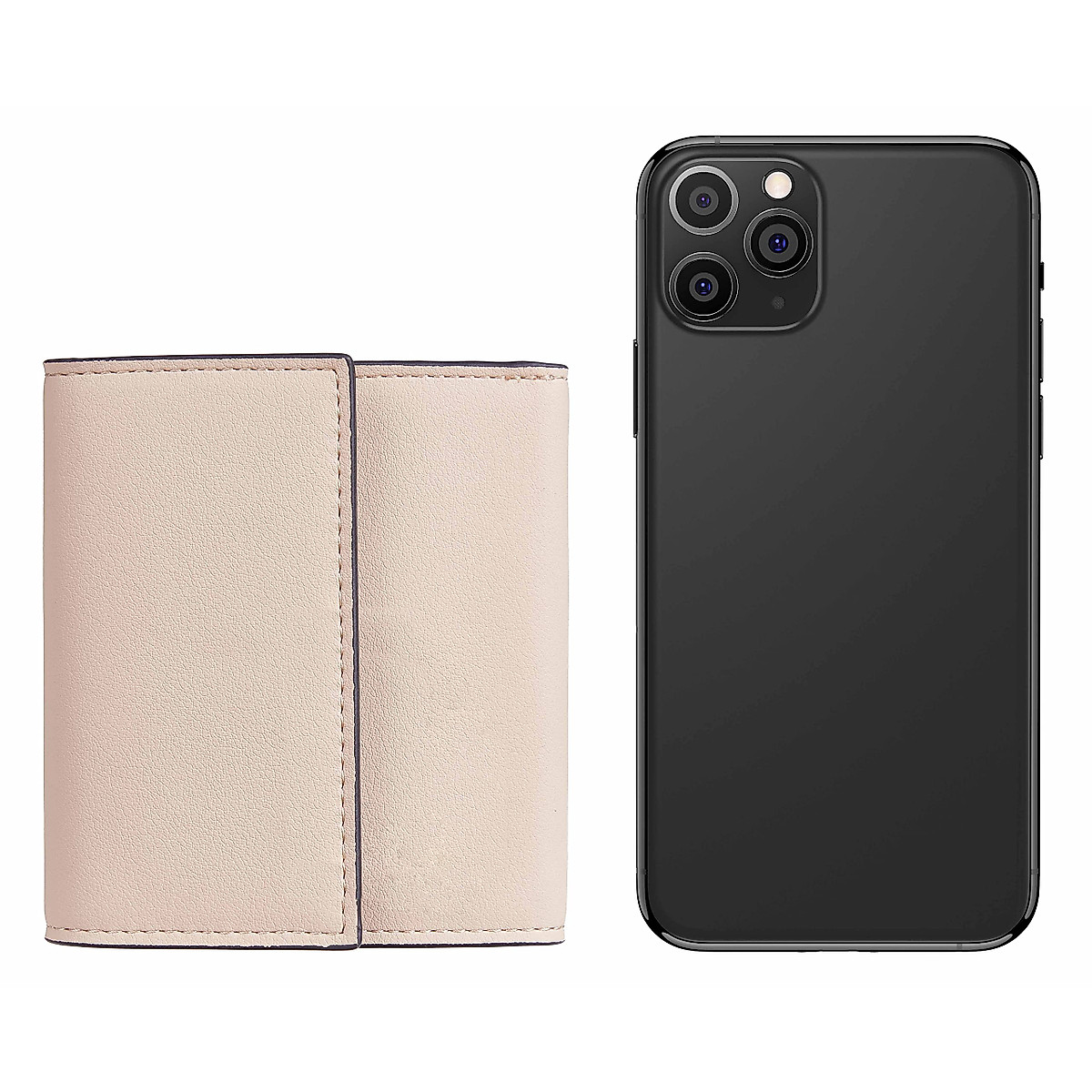 Travelambo RFID Blocking Small Mini Compact Wallet Coin Pouch Holder Trifold Credit Card Holder Pocket Purse for Women (Napa Sand)