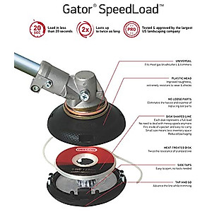 Oregon Gator SpeedLoad Universal 4-1/2” Trimmer Head & Line for Gas String Trimmers & Multi Tools Up To 25cc. Fits Ryobi, Homelite, TroyBilt, Stihl and more