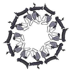Zazzy 6-Pairs 1/8 Inch Adjustable Rope Hanger for Grow Light Heavy Duty Rope Clip Hanger