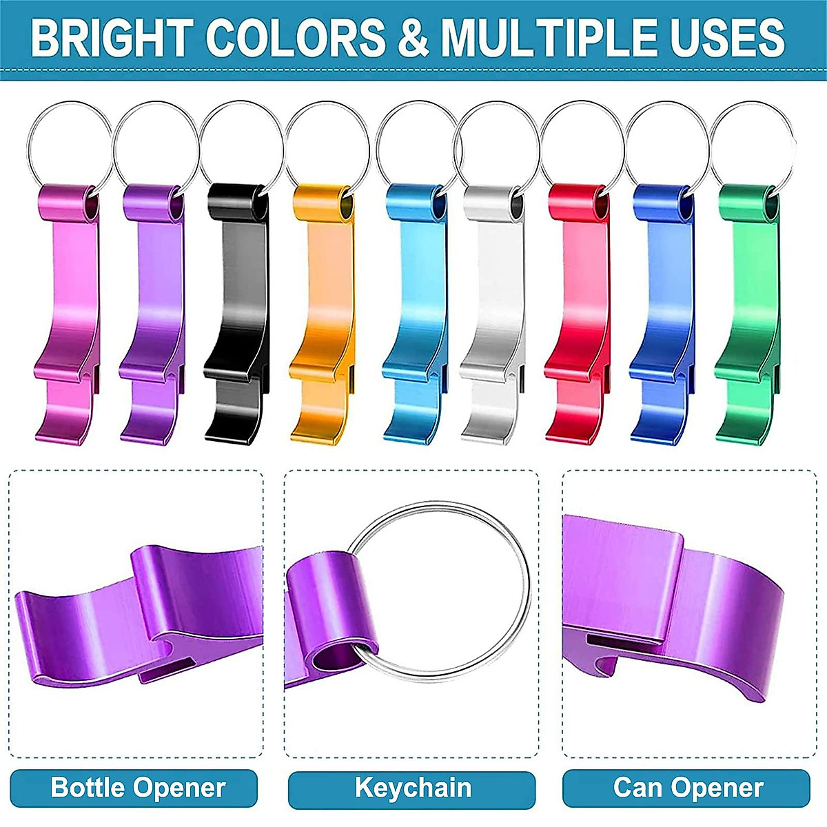 100Pcs Personalized Bottle Opener Custom Keychain Bulk Engraved Customized Wedding Party Baby Shower Favors Gifts for Guests