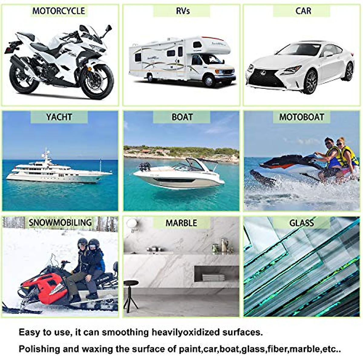 HOFESE Set of 2 Wool Polishing Pads,7inch 100% Natural Wool Hook & Loop Grip Buffing Pad for Compound Cutting & Polishing for Car, Boats, Trucks and Furniture