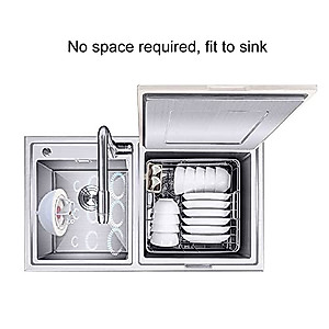 Mini Dishwasher Portable Multifunctional Fruit Vegetable Dish Washer USB Charging Household Dish Washing Machine (Color : Red) (Green N)