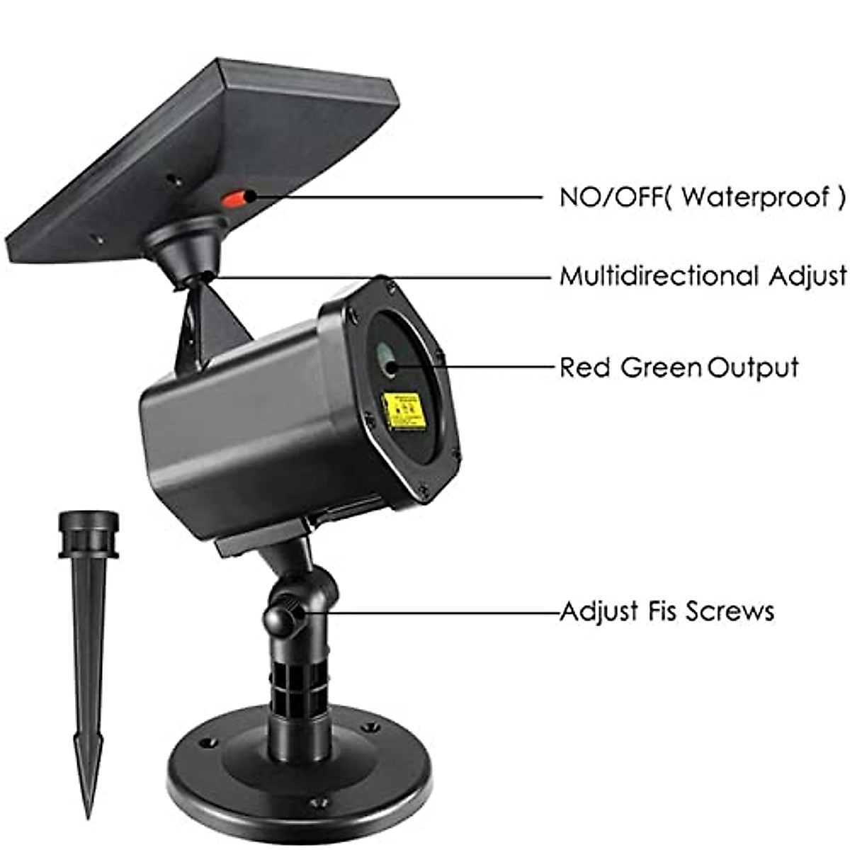 LED Solar Energy Lights, Christmas Projector Light, Festival Rotating Spotlight, Christmas Festival Outdoor Landscape Decorative Lighting