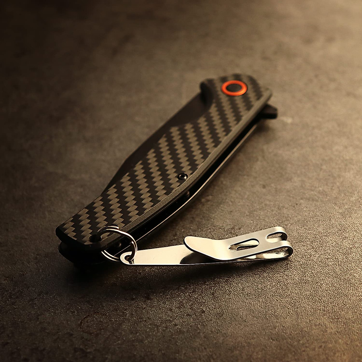 UltraTac Deep Carry Pocket Clip, Multi-Purpose Keychain Suspension Clip for Keys, Flashlights, Swiss Army Knives - Stainless Steel (2 Pack)