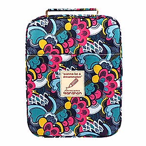 Pencil Case Holder Slot - Holds 202 Colored Pencils or 136 Gel Pens with Zipper Closure - Large Capacity Pen Organizer for Watercolor Pens or Markers - Perfect for Beginner and Artist Blossom