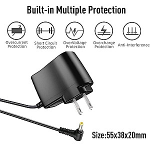 DC 6V Power Adapter for AT&T Vtech S0051V0600040 S005IU0600060 S005IU0600040 U060040D S003GU0600010 SIL LS6115 CL80101 ML17959 CL83207 CL82307 Cordless Phone DC6V Charger (NOT AC6V), 6.6ft Long Cord