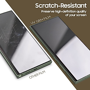 DOME GLASS Screen Protector 2-Pack, UV GEN Film for Samsung Galaxy S23 Ultra, Hard Coated, Scratch Resistant, Anti-Fingerprint, Water Repellent, 6.8in Screen, 2 Pieces