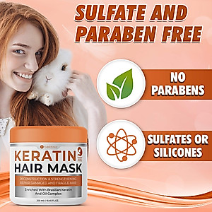 BELLISSO Keratin Shampoo and Conditioner Set and Keratin Hair Mask