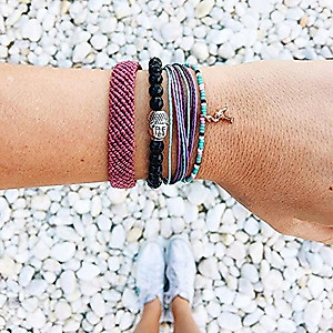 Pura Vida Berry Cute Bracelet - 100% Waterproof, Wax-Coated - with Iron-Coated Copper Charm