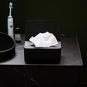 Wipes Dispenser, Baby Wipe Holder with Lids, Keeps Wipes Fresh, Refillable Wipes Container with Sealing Design, Bathroom Wipes Pouch Case (Black)