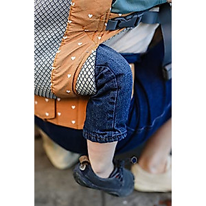 Beco Toddler Carrier with Extra Wide Seat - Toddler Carrying Backpack Style and Front-Carry - Lightweight & Breathable Child Carrier - Toddler Sling Carrier 20-60 lbs (Cool Brick Heart)