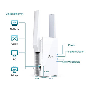 TP-Link AX1800 WiFi 6 Extender(RE605X)-Internet Booster, Covers up to 1500 sq.ft and 30 Devices,Dual Band Repeater up to 1.8Gbps Speed, AP Mode, Gigabit Port (Renewed)