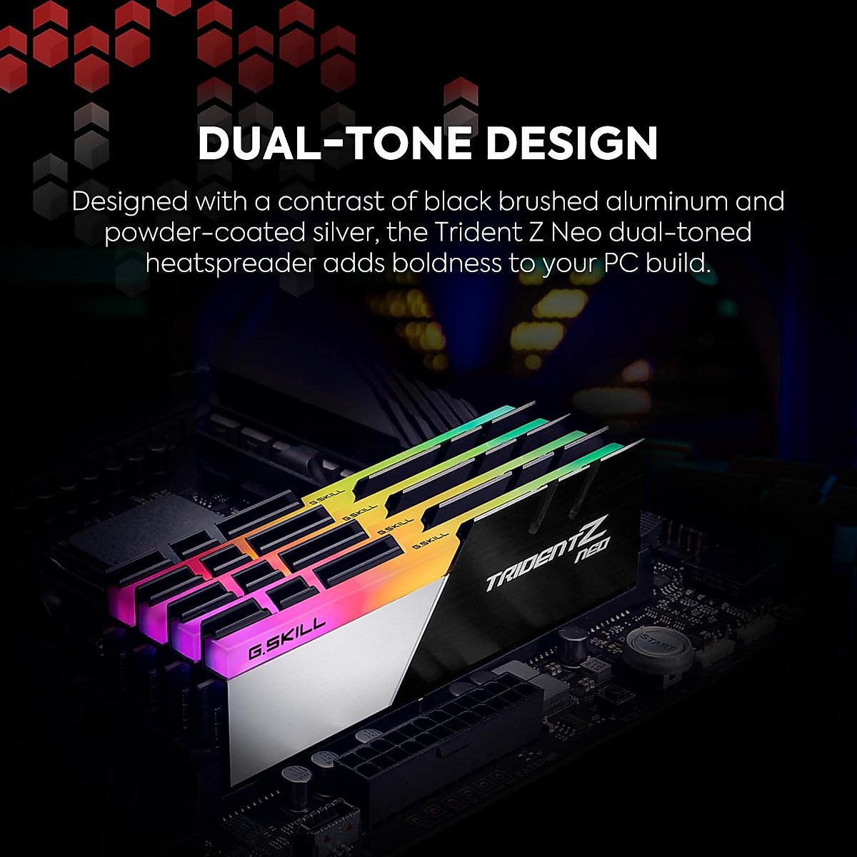 G.Skill Trident Z Neo Series (Intel XMP) DDR4 RAM 32GB (2x16GB) 3600MT/s CL16-19-19-39 1.35V Desktop Computer Memory UDIMM (F4-3600C16D-32GTZNC)