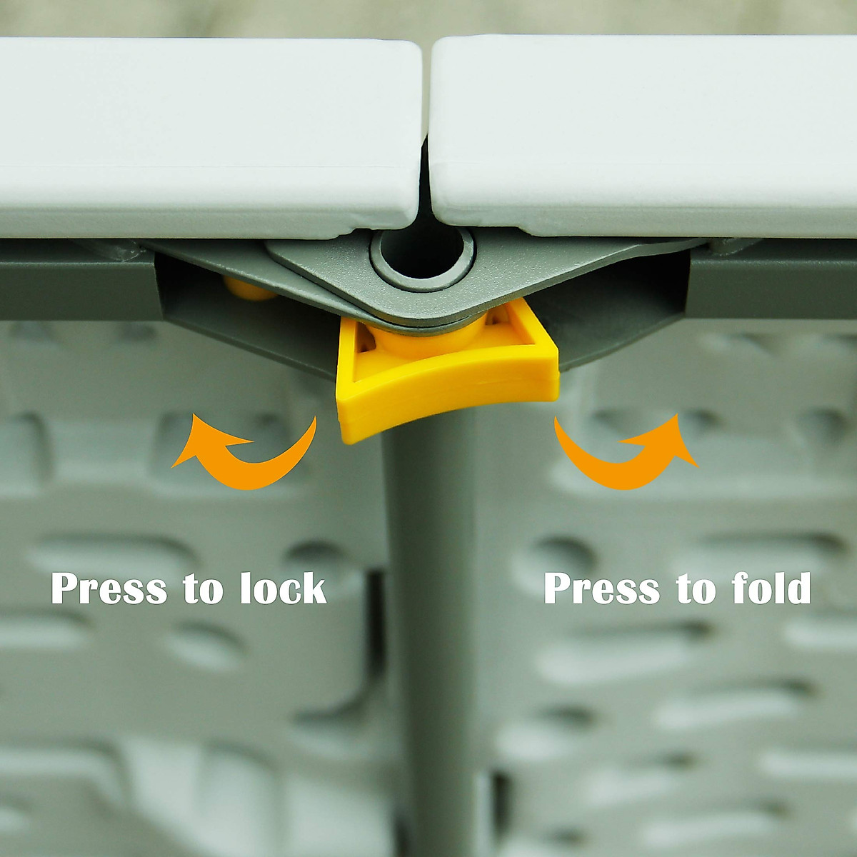 FORUP 6ft Table, Folding Utility Table, Fold-in-Half Portable Plastic Picnic Party Dining Camp Table (White)