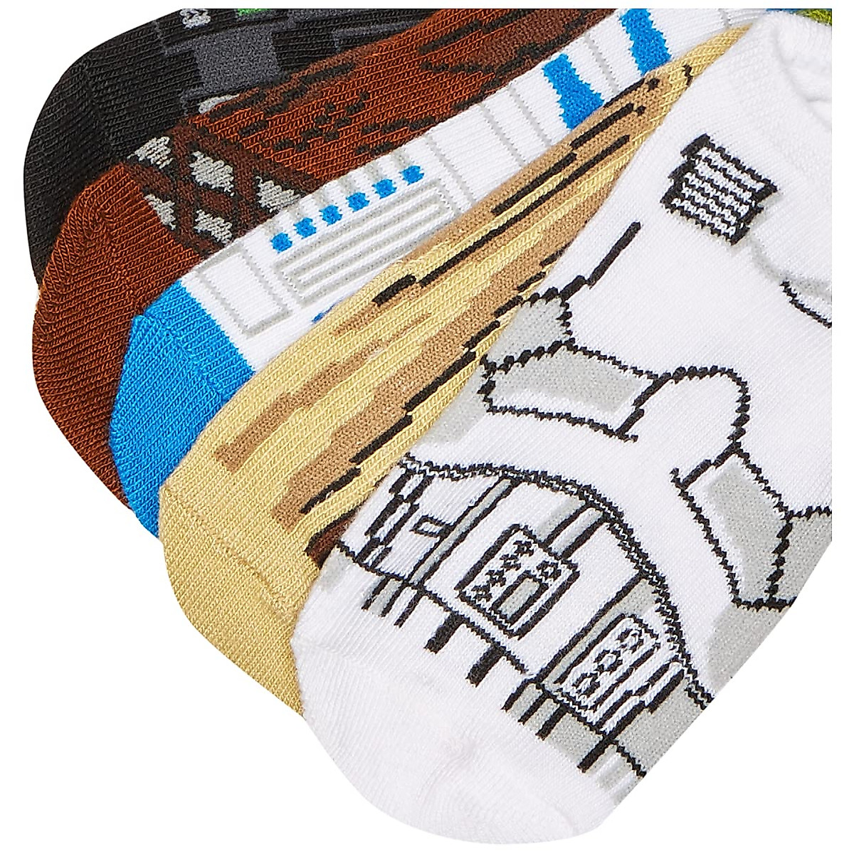 STAR WARS Boys 5 Pack No Show Socks