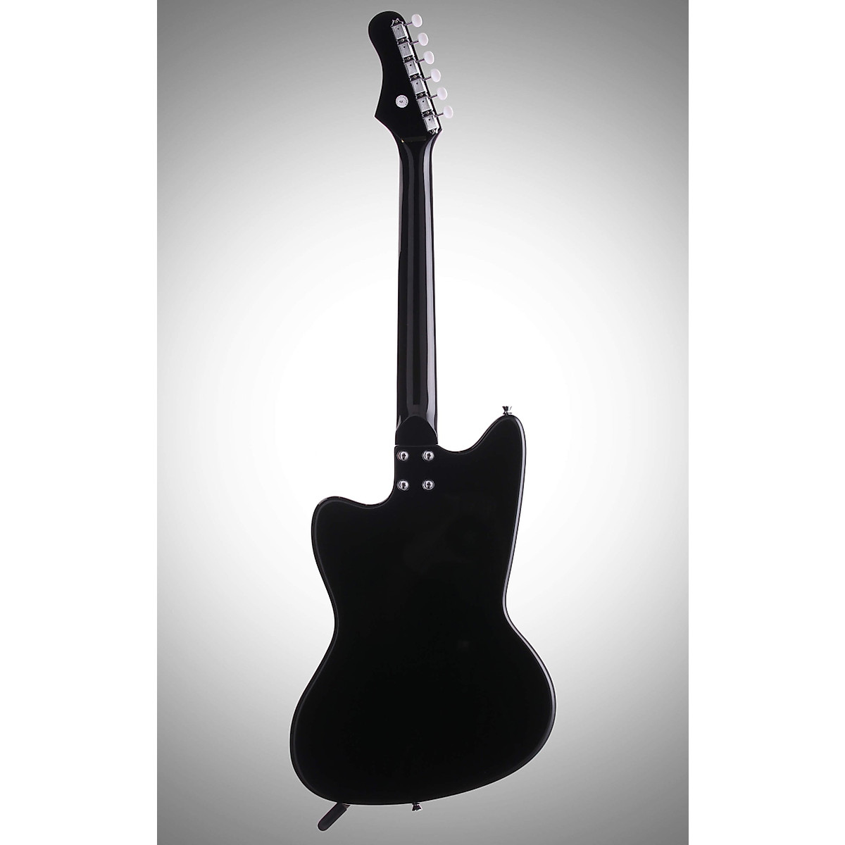 Silvertone 6 String Solid-Body Electric Guitar, Right, Gloss Black, standard (1478BK)