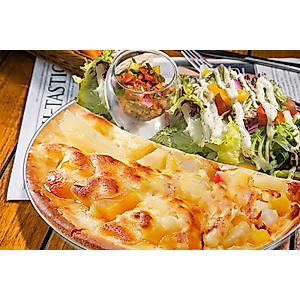 Yododo Pizza Pan Set of 3, Stainless Steel Pizza Pie Pan Tray Platter Pizza Tray, Round Pizza Dish Plate For Oven Baking, Healthy Metal Pizza Baking Cooking Pan for Oven - Size of 12 inch