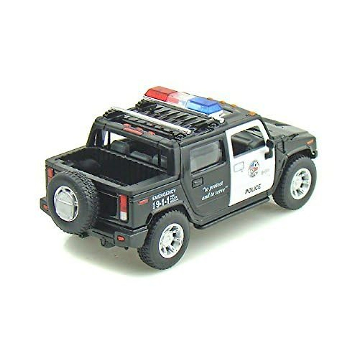 KiNSMART H2 Hummer SUT Police Truck Interceptor 5" 1:36 Scale Die Cast Metal Model Toy