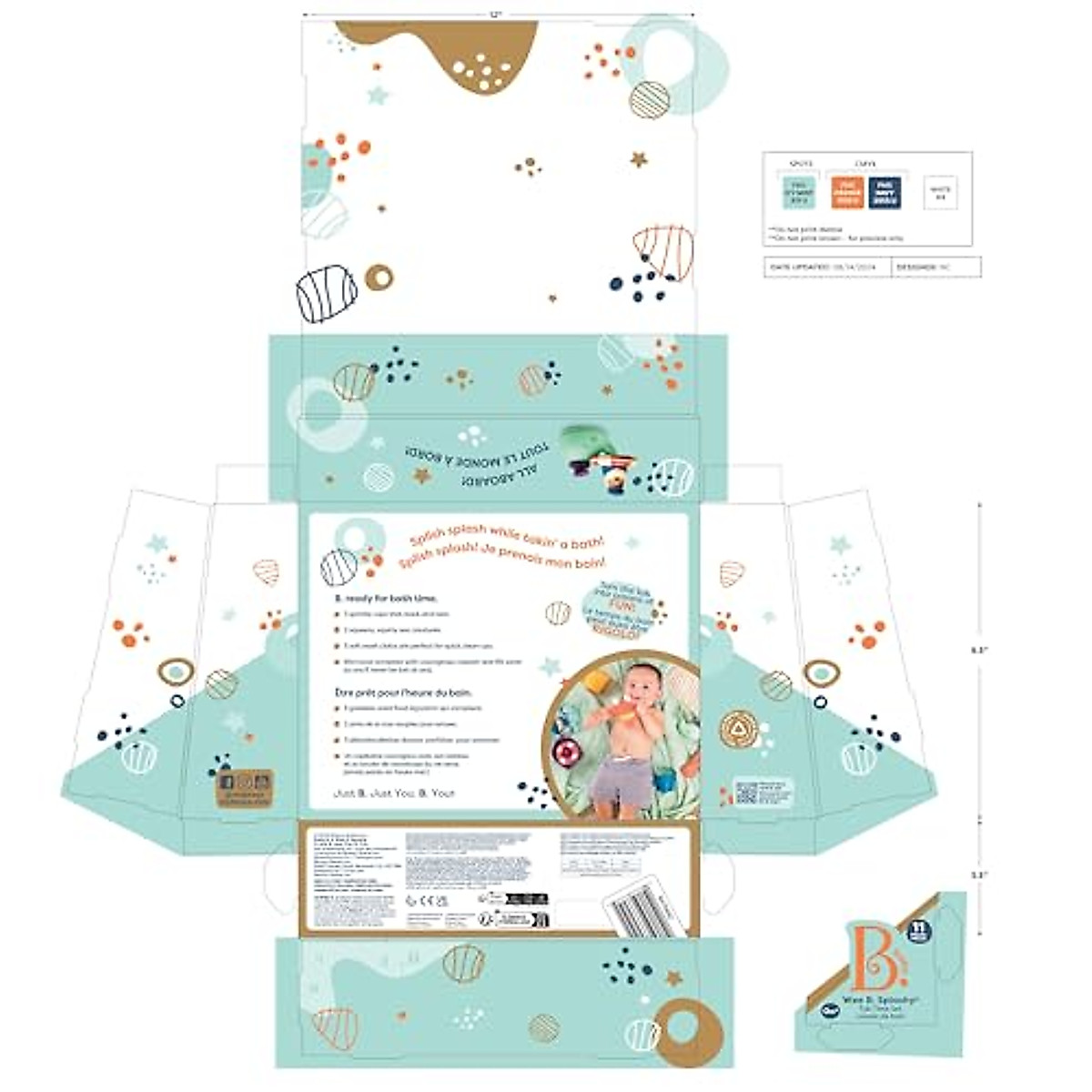 B. toys- B. baby– Baby Bath Toys –Baby Toddler Bath Tub Starter Kit (11-Pcs) For Kids- Wee B. Splashy- 0 months +